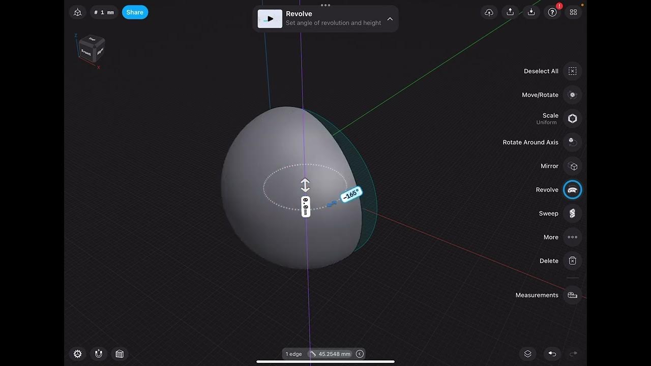 Making a sphere in Shapr3D - YouTube