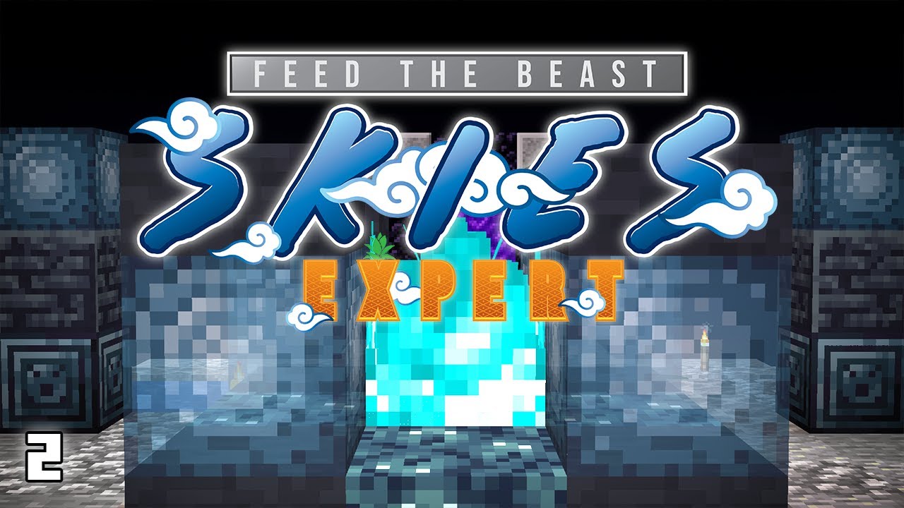 FTB Skies Expert | Day 2 | Summoning Blazes to Upgraded Storage - YouTube