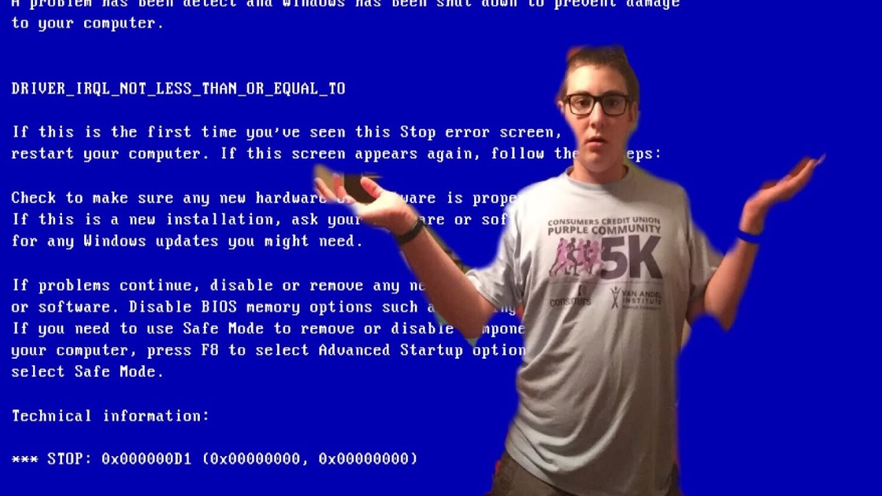 Blue Screen of Death in REAL LIFE - YouTube