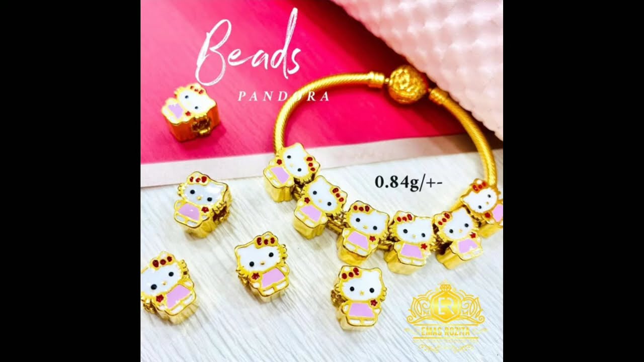 Charm Pandora Emas 916 Terkini 2021 - YouTube