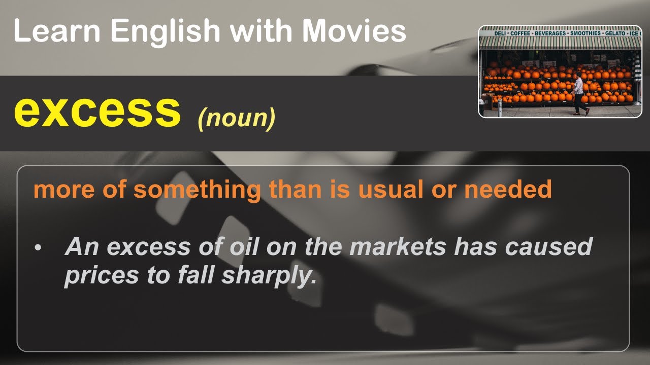 English Vocabulary from Movies | Excess - YouTube
