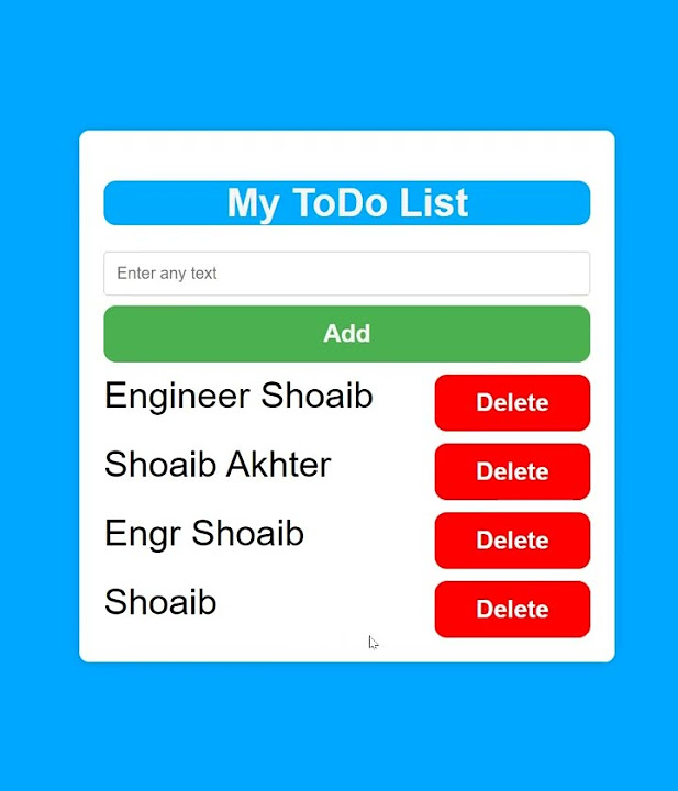 Todo List Javascript Todo List Html Css Javascript Todo List App Todo App Todo App