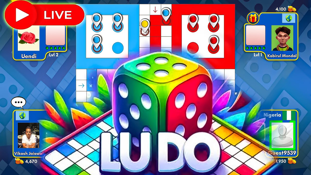 Ludo king poki 234 player game live stream Gameplay online carrom board ...