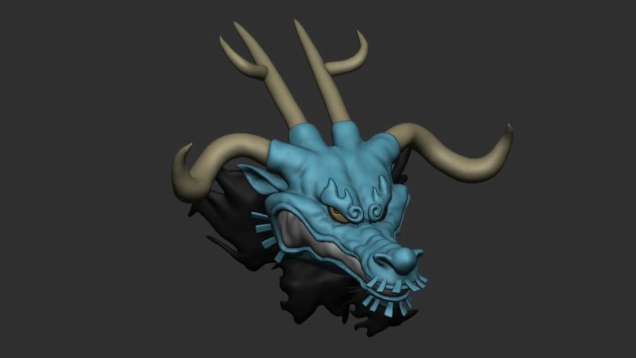 Speed Sculpt Kaido Dragon form head - YouTube