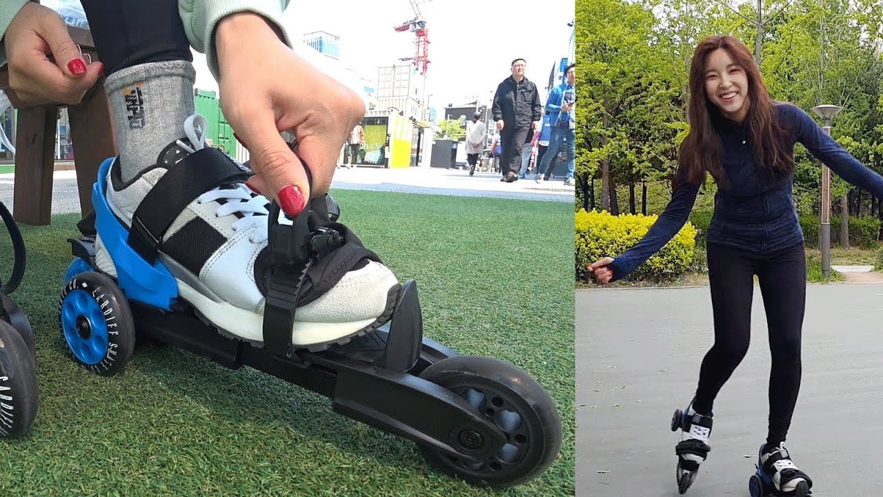 신발 위에 신는 롤러스케이트 Cardiff skates 샀어요! ⛸ 새로운 취미생활 소개! - YouTube