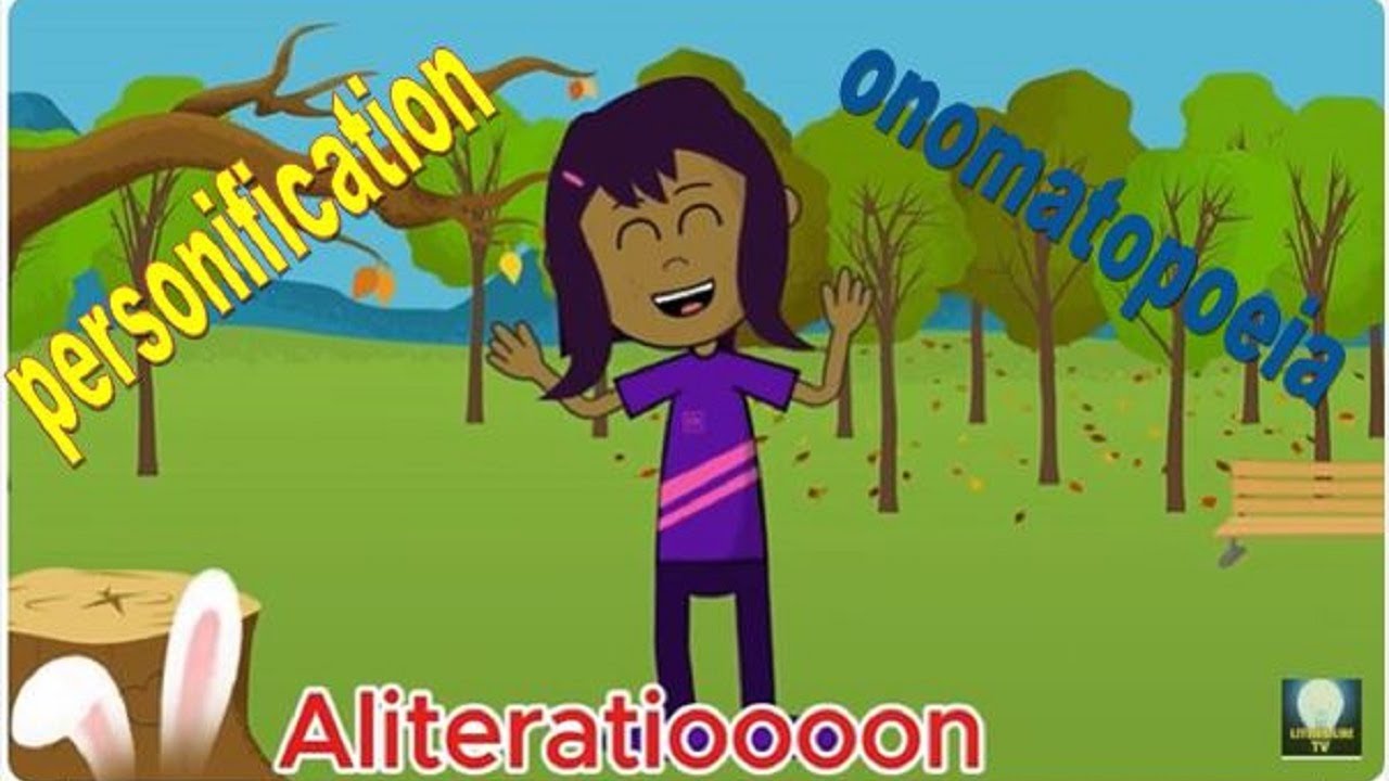 PART 2 LITERARY DEVICES //PERSONIFICATION//HYPERBOLE// ONOMATOPOEIA ...