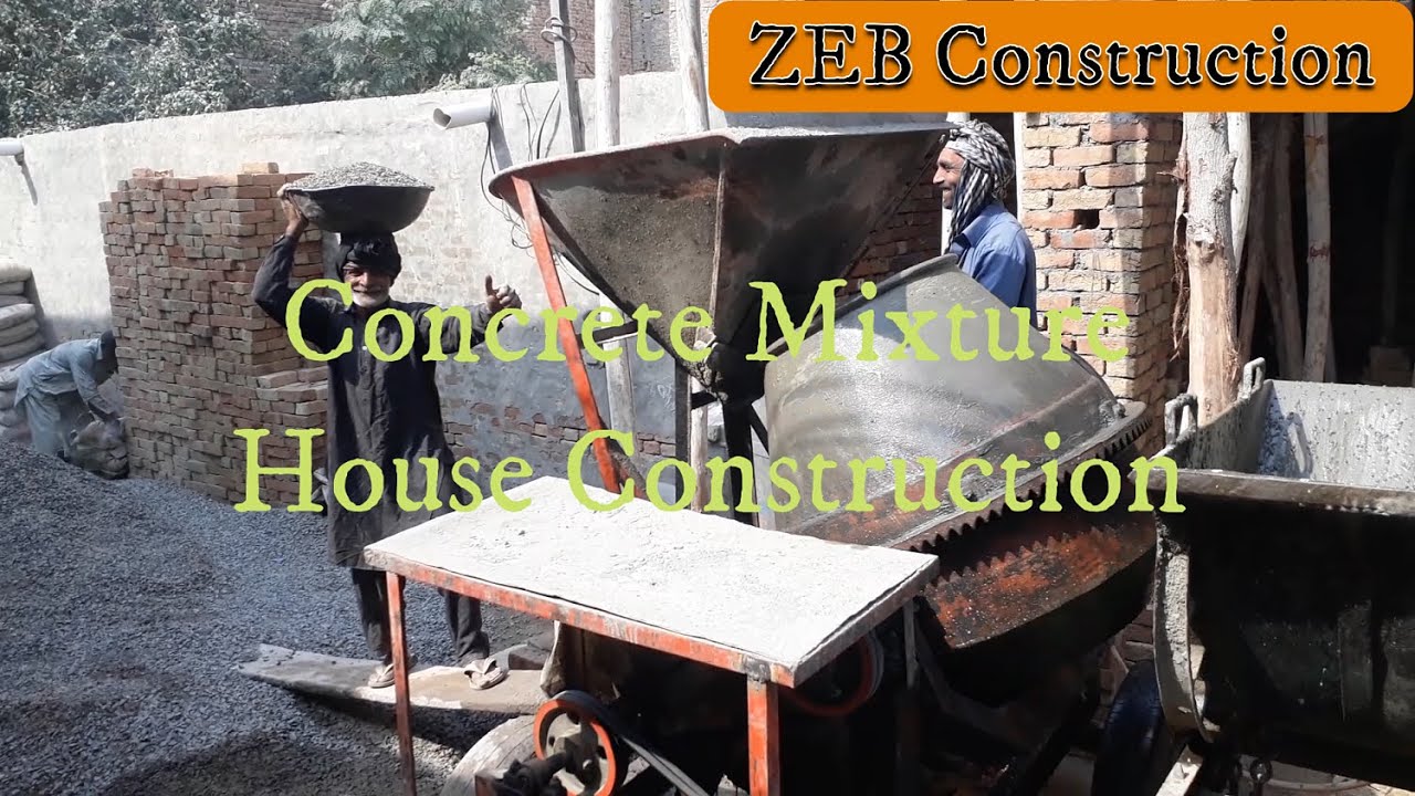 Concrete Mixture Mechine | Civil Work | House Construction | RCC Slab ...