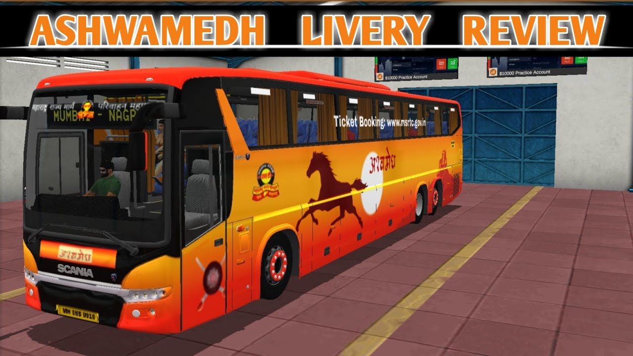 MSRTC Ashwamedh Livery For Bus Simulator Indonesia | Bussid Bus Mod ...