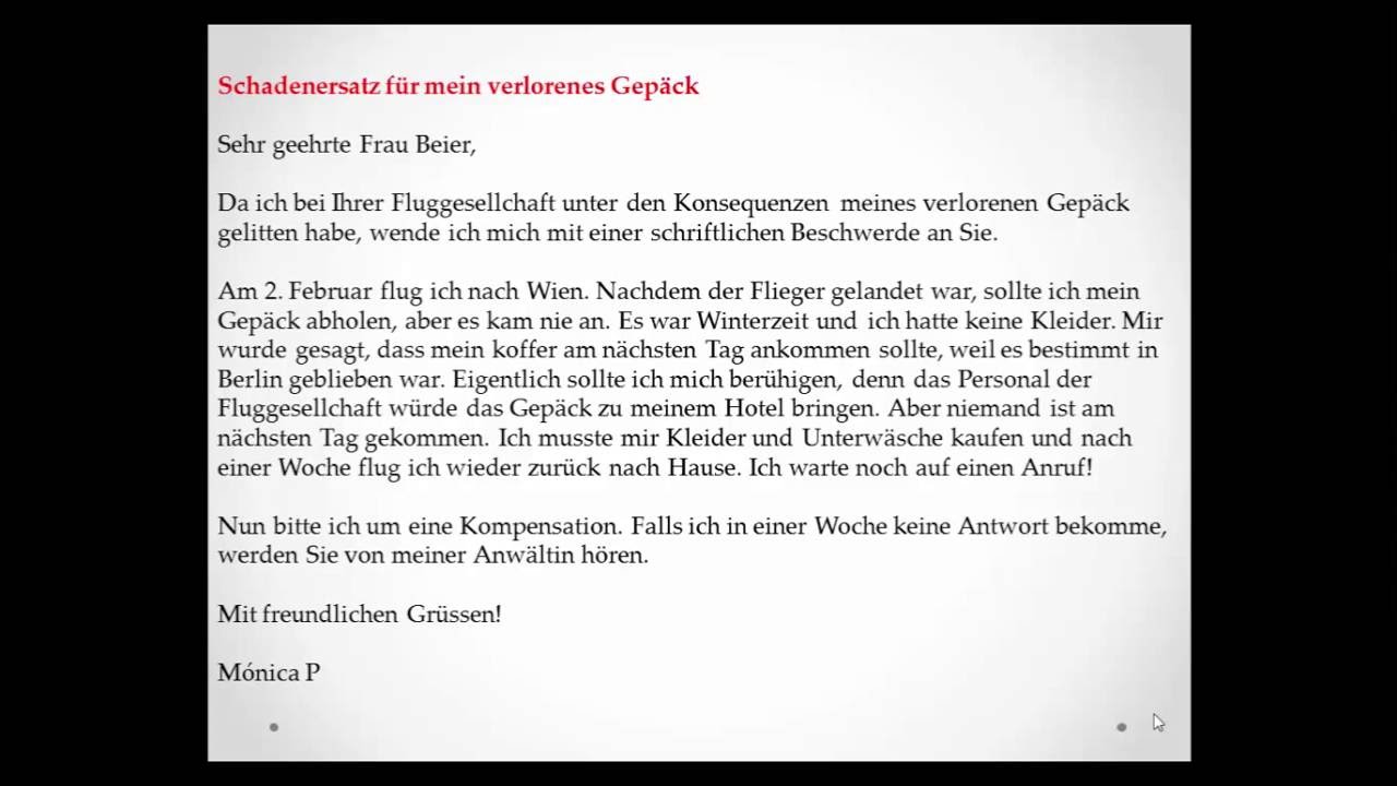 B2 Pr fung Beschwerde Brief 2016 YouTube B2 Pr fung Beschwerde Brief 2016 YouTube