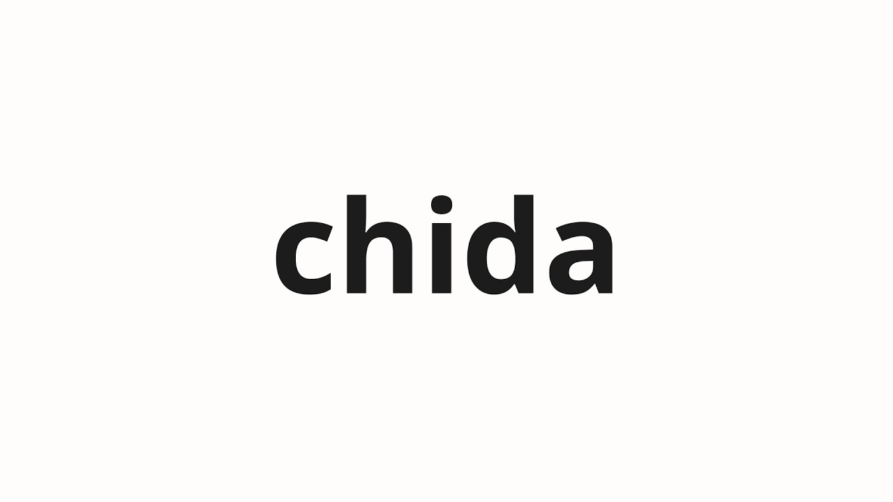 How to pronounce chida | 地だ (Areas in Japanese) - YouTube
