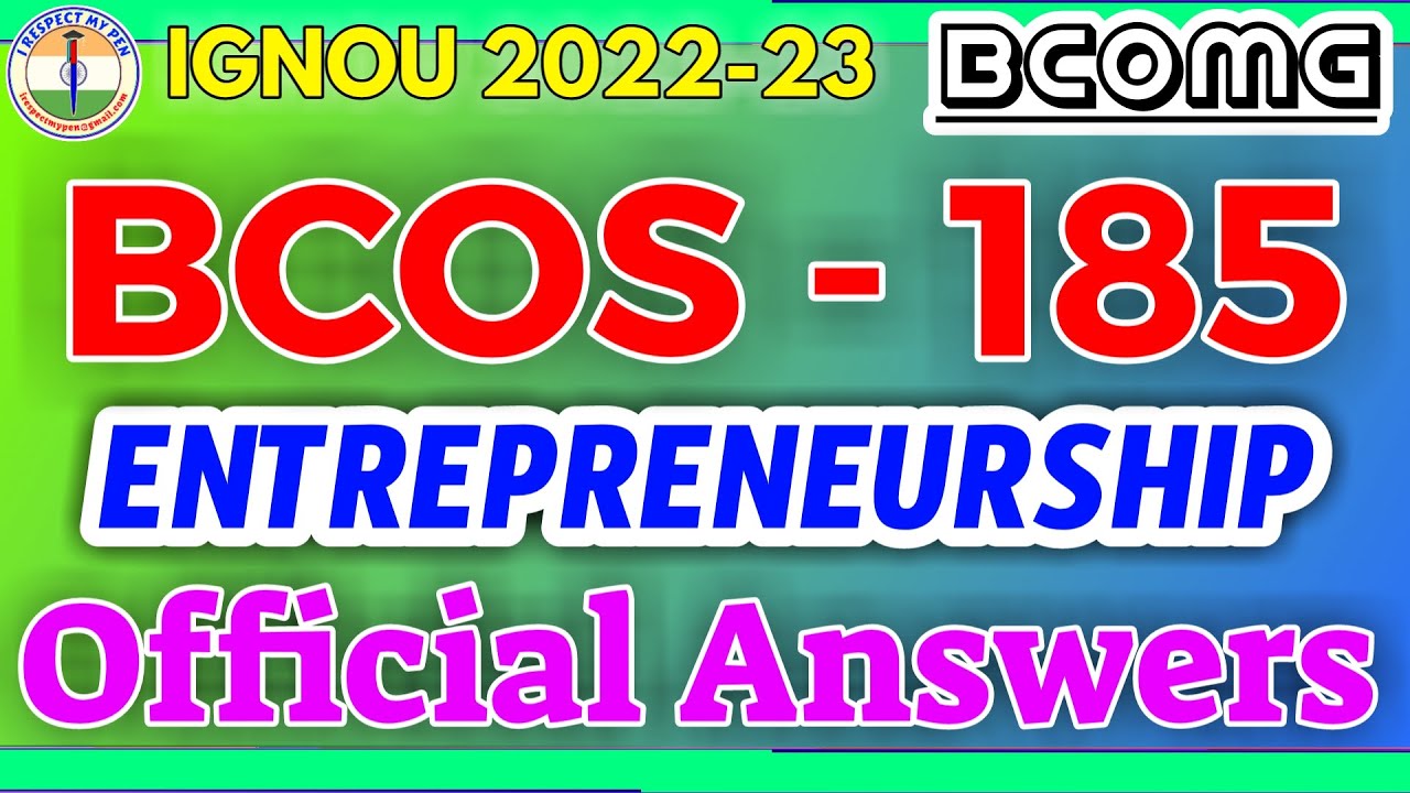 BCOS 185 Solved Assignment 2022-23 I Respect My Pen IGNOU BCOMG BCOS ...
