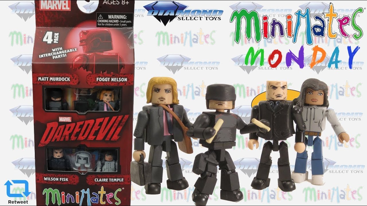 Marvel Minimates Daredevil Figures Box Set Unboxing | Marvel Netflix TV ...