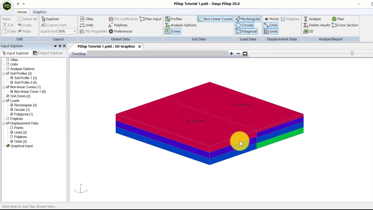 Oasys PDisp Tutorial: Opening a new file and entering soil data - YouTube