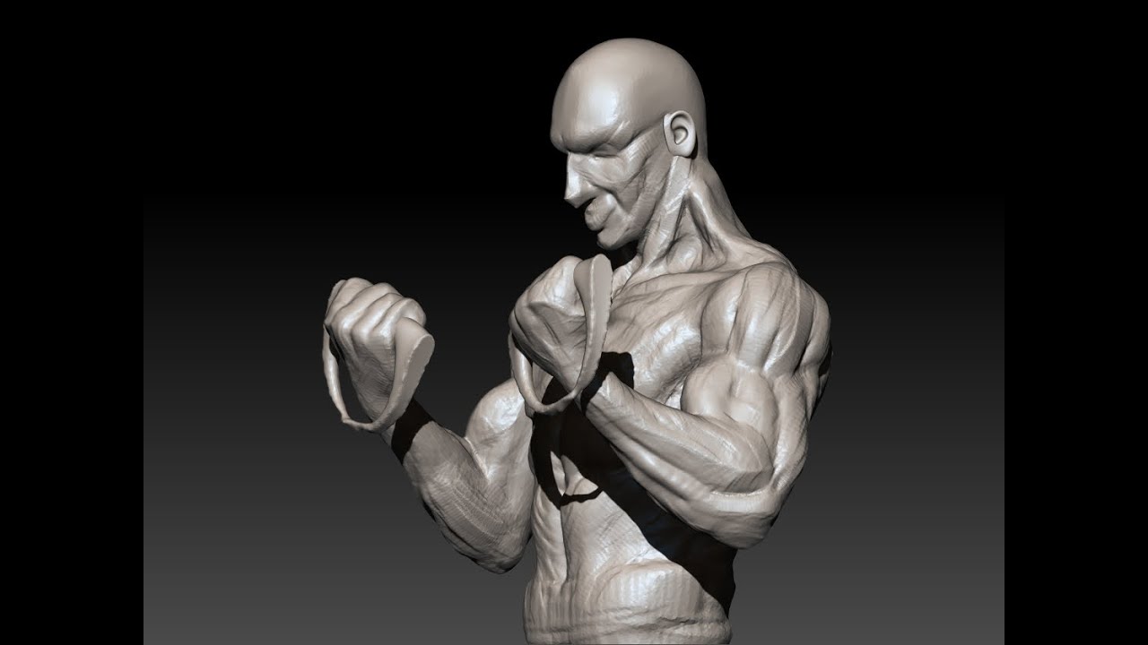 30 Minutes Zbrush Sculpting 128 Muscle 41 - YouTube