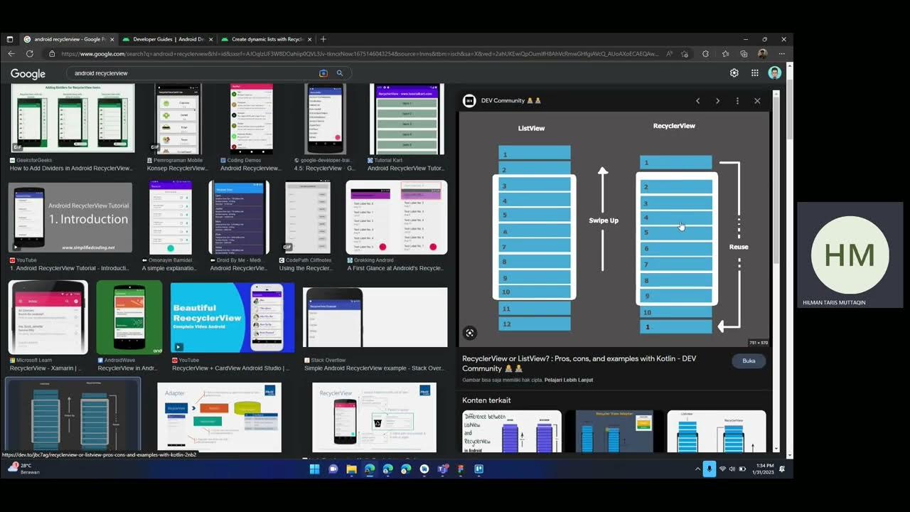 Responsi Mobile Programming Android Recyclerview Youtube