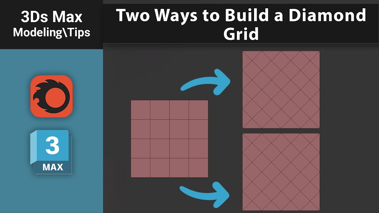 Two Easy Methods to Create a Diamond Grid Pattern - YouTube