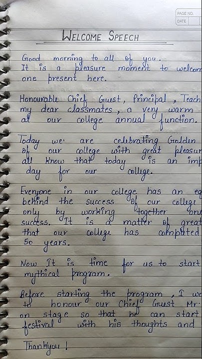 How to Deliver Welcome Speech | Welcome Speech for Annual function # ...