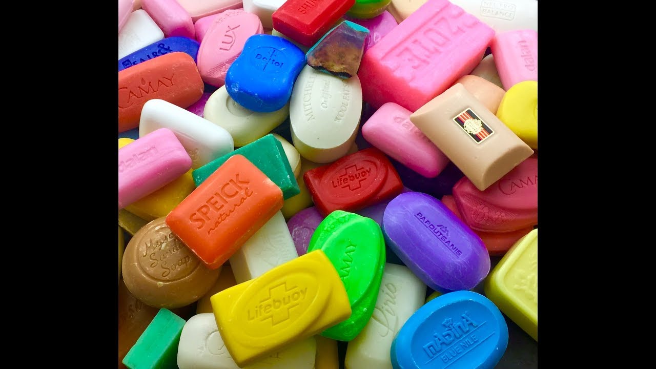 ASMR SOAP Play - Assorted Unwrapped Soap - Tapping and Stacking ...