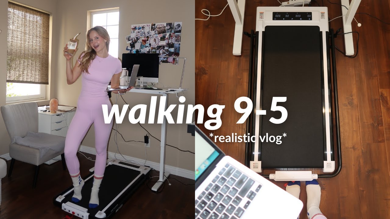 How Much I WALK While Working 9-5 | Work From Home Vlog - YouTube