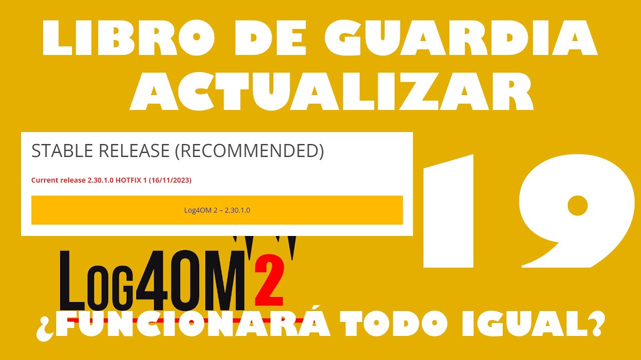Actualizar Log4Om a la última versión 2.30.1.0 - YouTube