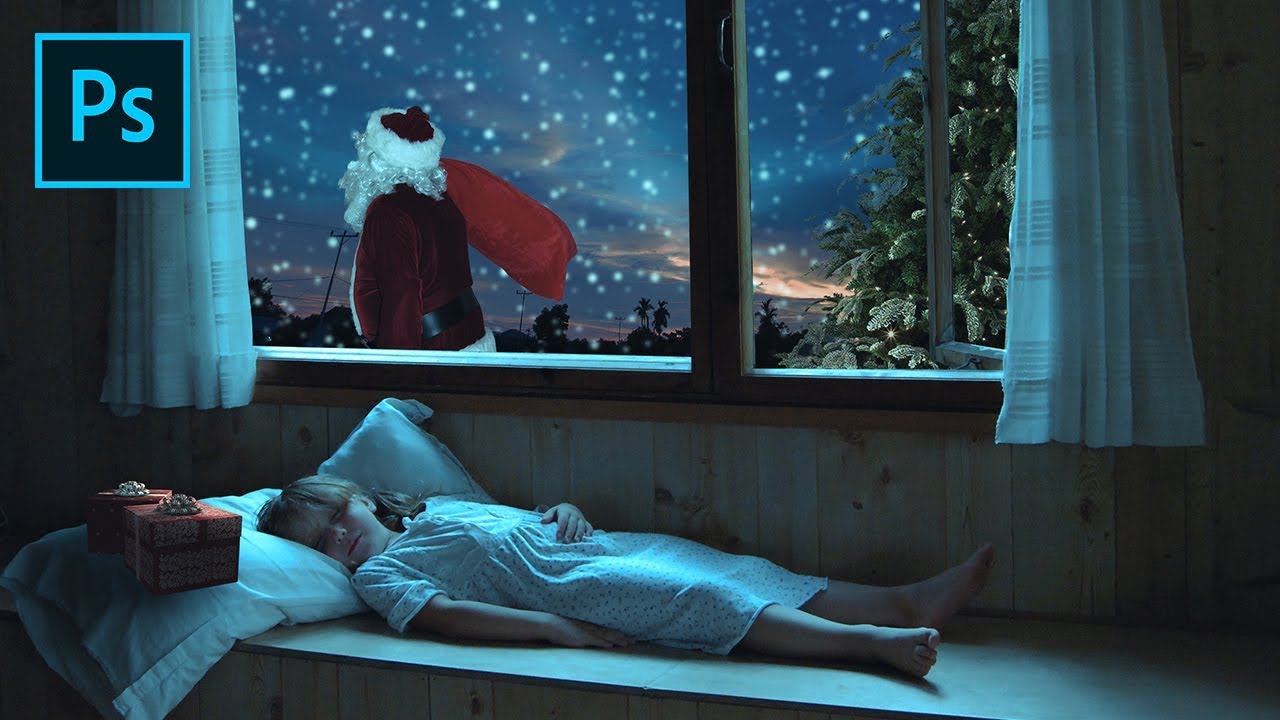 Photoshop Manipulation Tutorial - Waiting For Santa | Santa Story - YouTube