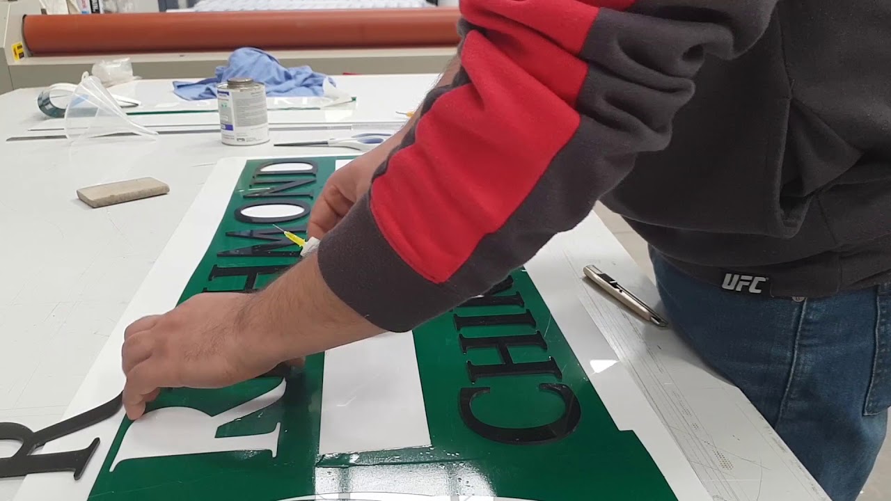 Make 3mm Acrylic Reception Signs Making #acrylicsigns - YouTube
