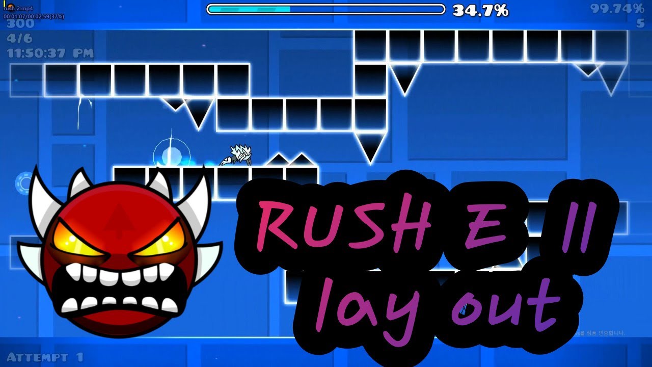 Rush E 2 layout! (Geometry Dash) - YouTube