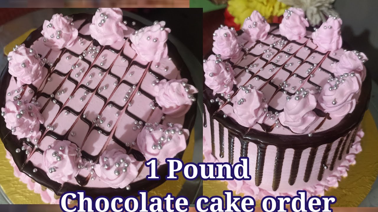 Chocolate cake decoration || 1 pound cake recipe || New Perfect cake ...