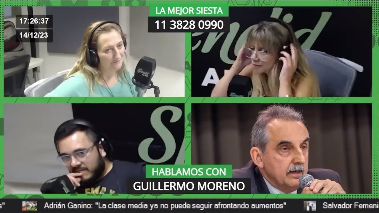 Guillermo Moreno con Carmela Bárbaro en AM 990 14/12/23 - YouTube