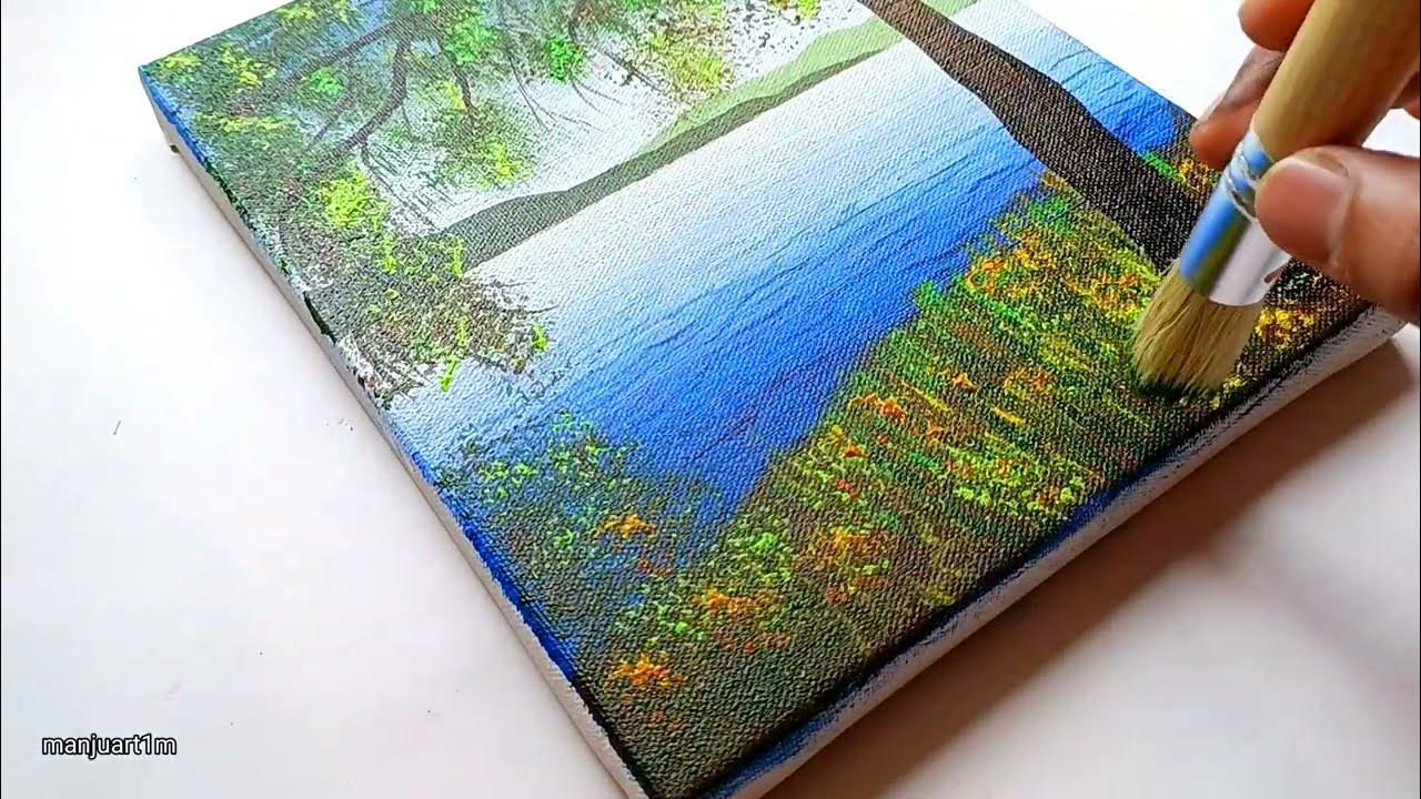 Acrylic Texture Painting Techniques \ Paint and Sip Tutorial \ Easy ...