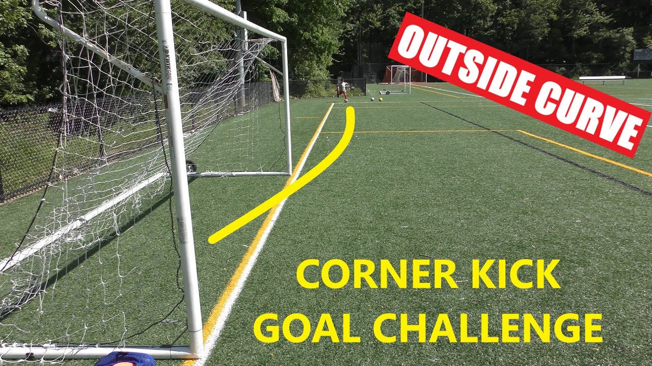 Corner Kick Goal Challenge - Outside Curve - YouTube