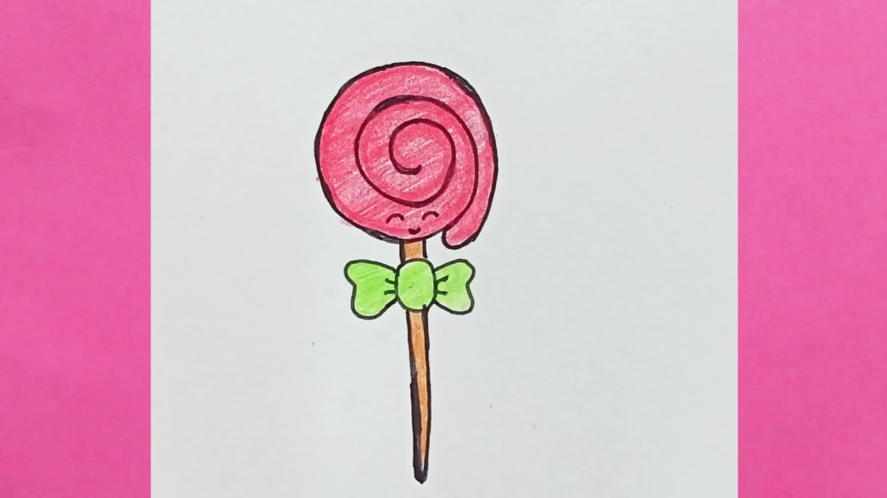 How to Draw A LOLLIPOP 🍭|| Easy Drawing Tutorial For kids - YouTube
