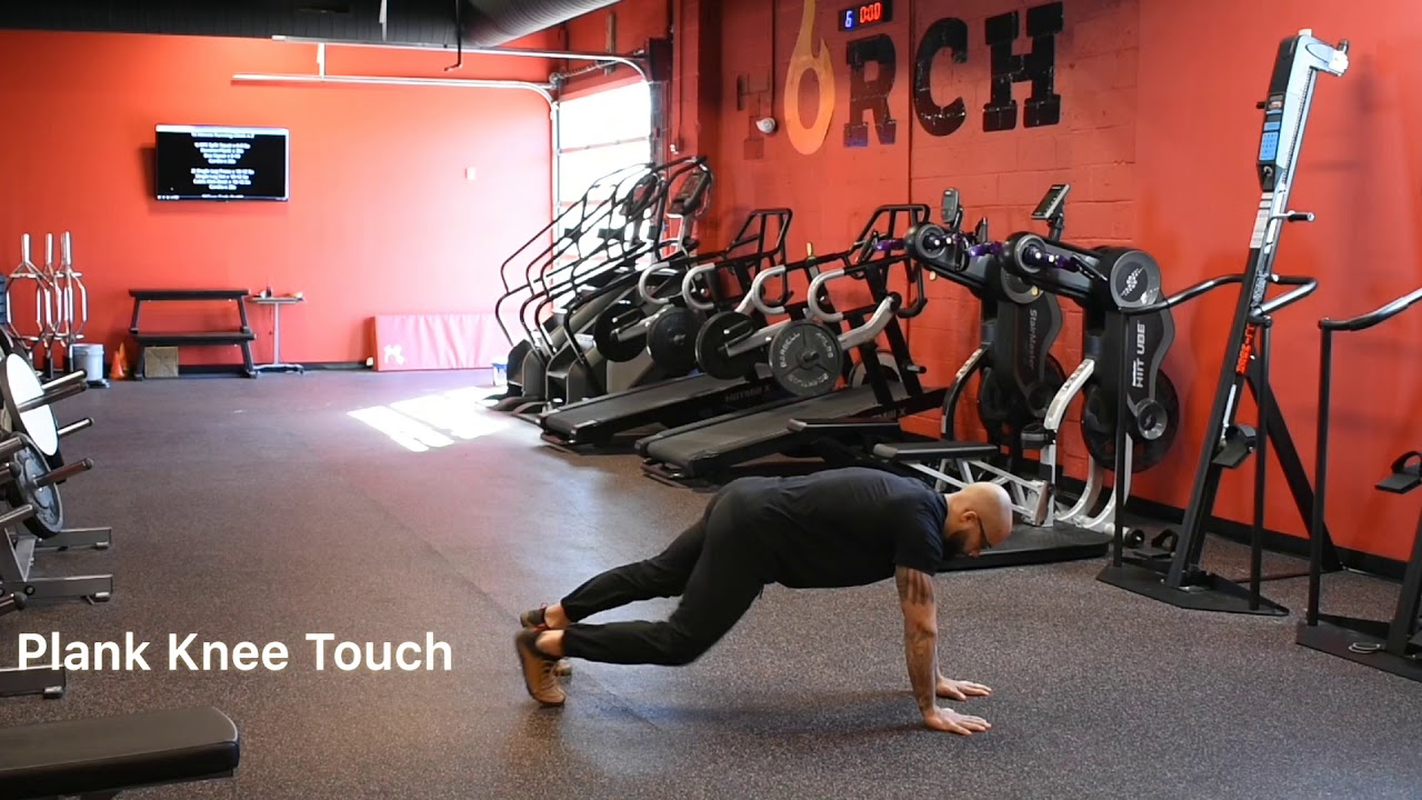 Plank Knee Touch - YouTube