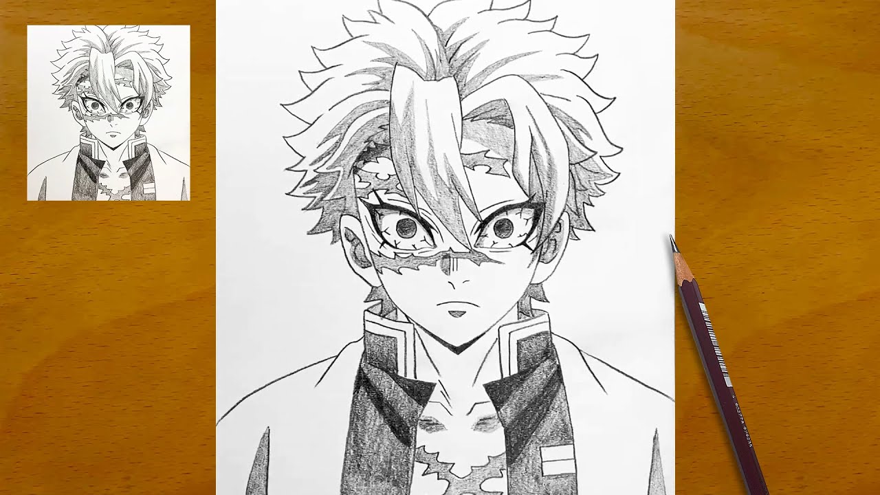 How to Draw Sanemi from Demon Slayer || Easy Anime Drawing || Pencil ...