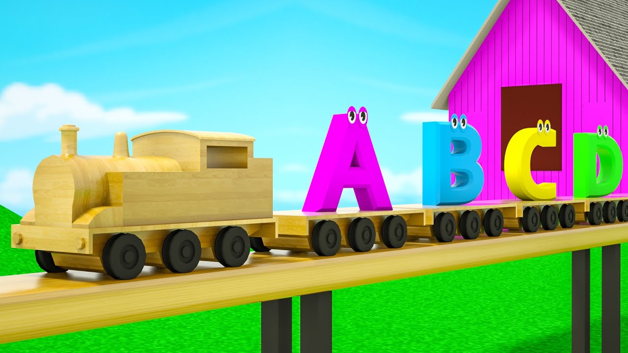 Learn Alphabet Train Song - 3D Animation Alphabet ABC Train - Baby ...