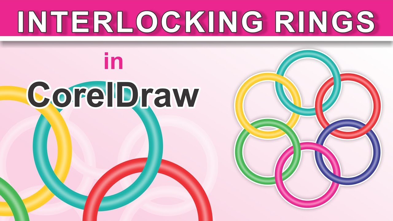 Interlocking rings in corel draw with cdtfb | coreldraw in hindi, urdu ...