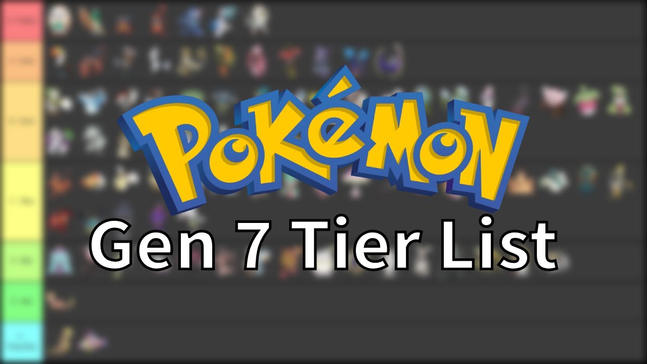 Pokemon Generation 7 Tier List - YouTube