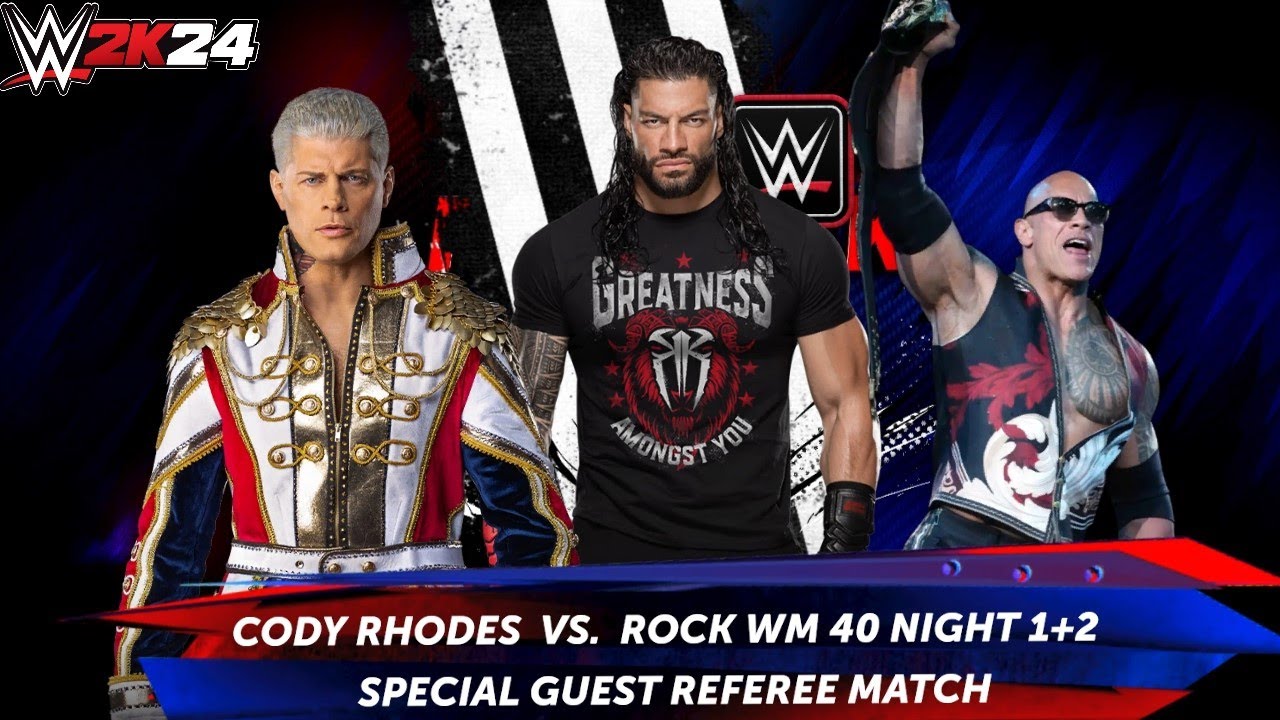 Full Match - Cody Rhodes vs The Rock: Special Guest Referee Roman ...