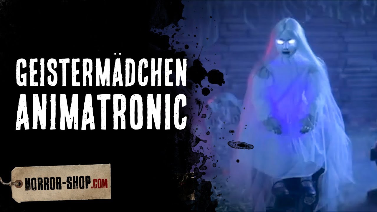 Scary Geistermädchen auf Grabstein Halloween Animatronic Prop - YouTube