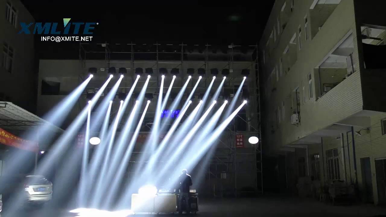 Xmlite 440W Moving head Beam and 3 in 1 outside show - YouTube