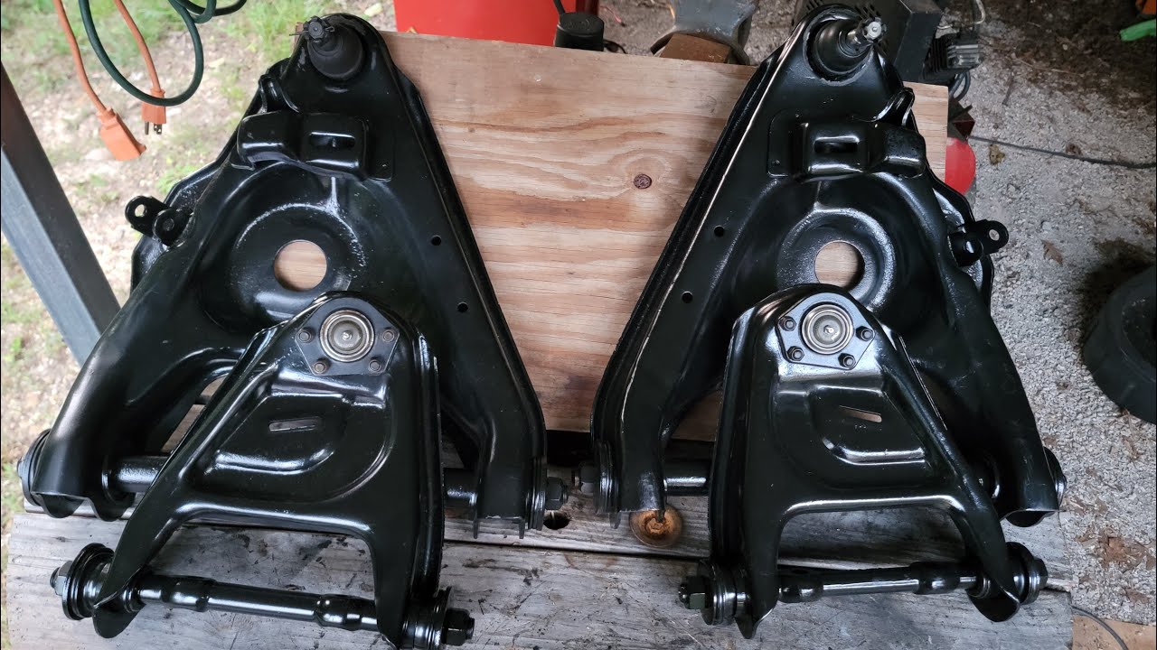 Reassembling the control arms on the 1976 Chevy C10 - YouTube