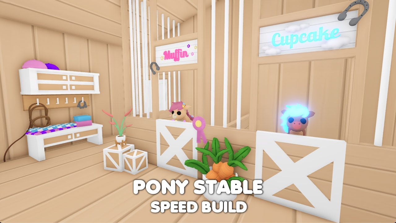 NEW Pony Stable Farm house build in Adopt me! - YouTube