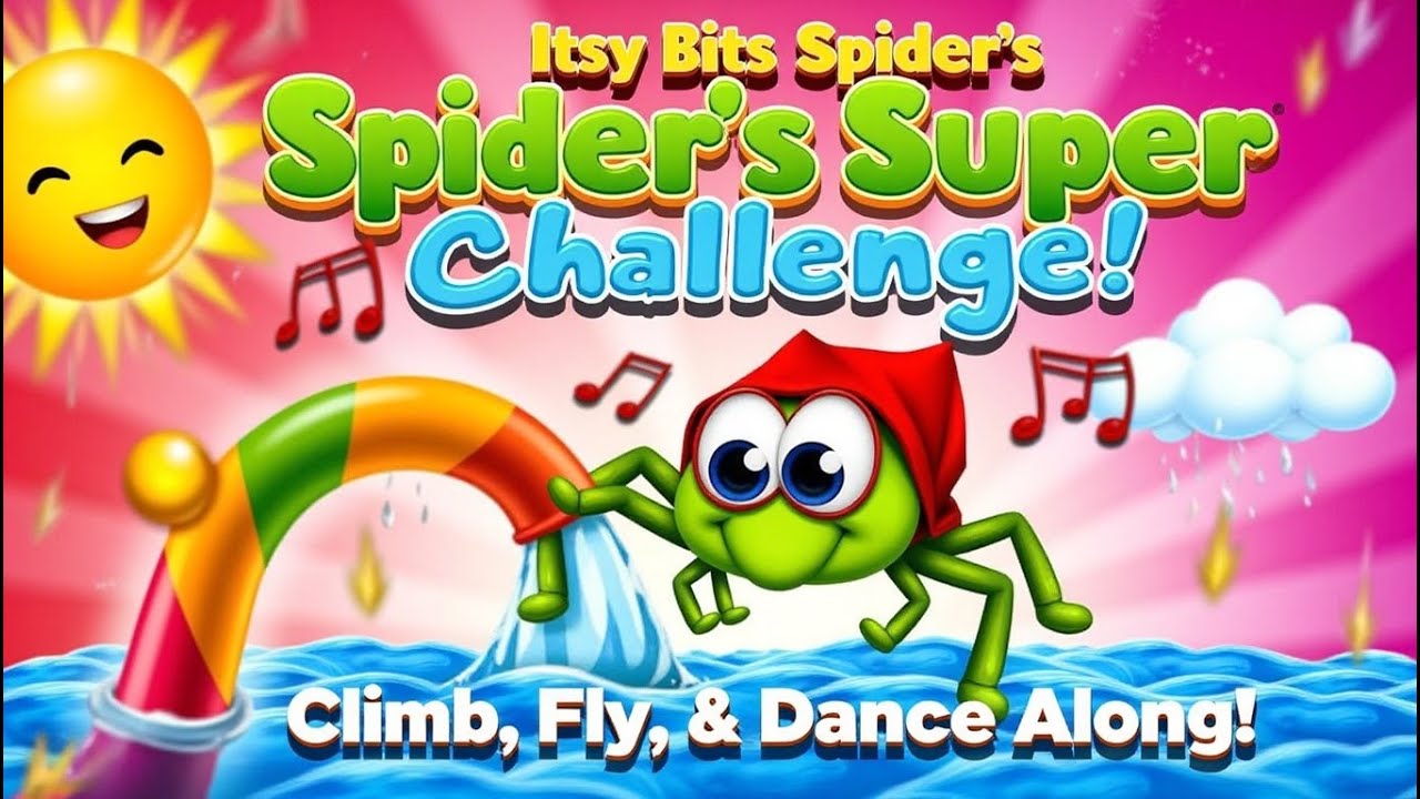 🕷️ Itsy Bitsy Spider’s Super Challenge! 💪 Climb, Fly & Dance Along ...