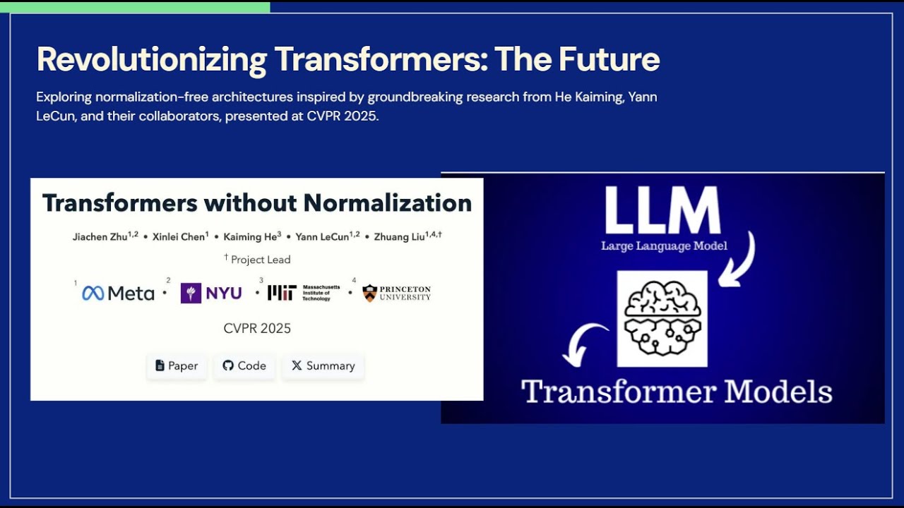 Transformers Without Normalization? He Kaiming & Yann LeCun's Game-Changing AI Breakthrough ...