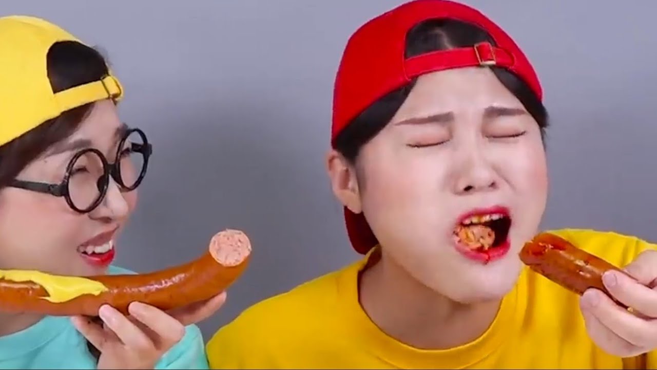 Dona Mukbang 짜장면 핵불닭 떡볶이 편의점 음식 먹방 Fire Spicy Noodle TTeokbokki HACO 하코 ...
