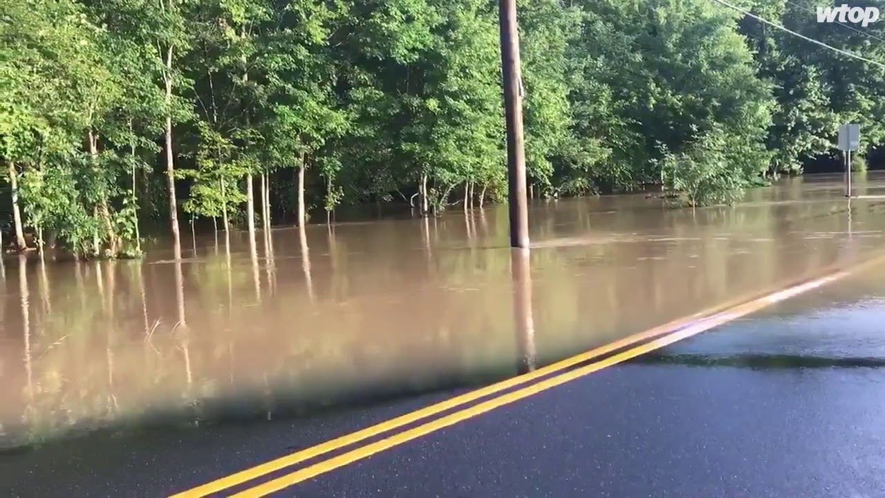Difficult Run overflowing its banks - YouTube