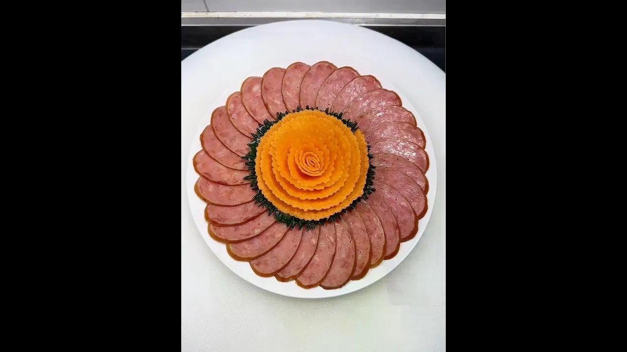 Ham sausage plating, a beautiful way to plate ham sausage for New Year ...