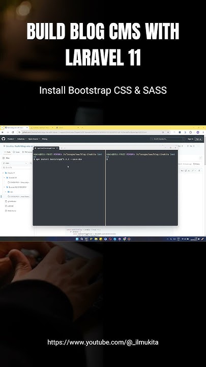 Tutorial Laravel 11 Blog CMS - Install Bootstarp and SASS #shorts #C001E002P001 #laravel - YouTube