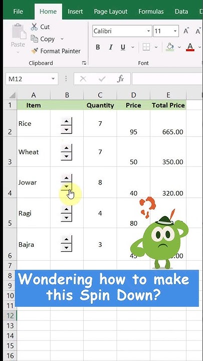 How to make Spin Down Object in Excel | Spin-Down Scroll in Google ...