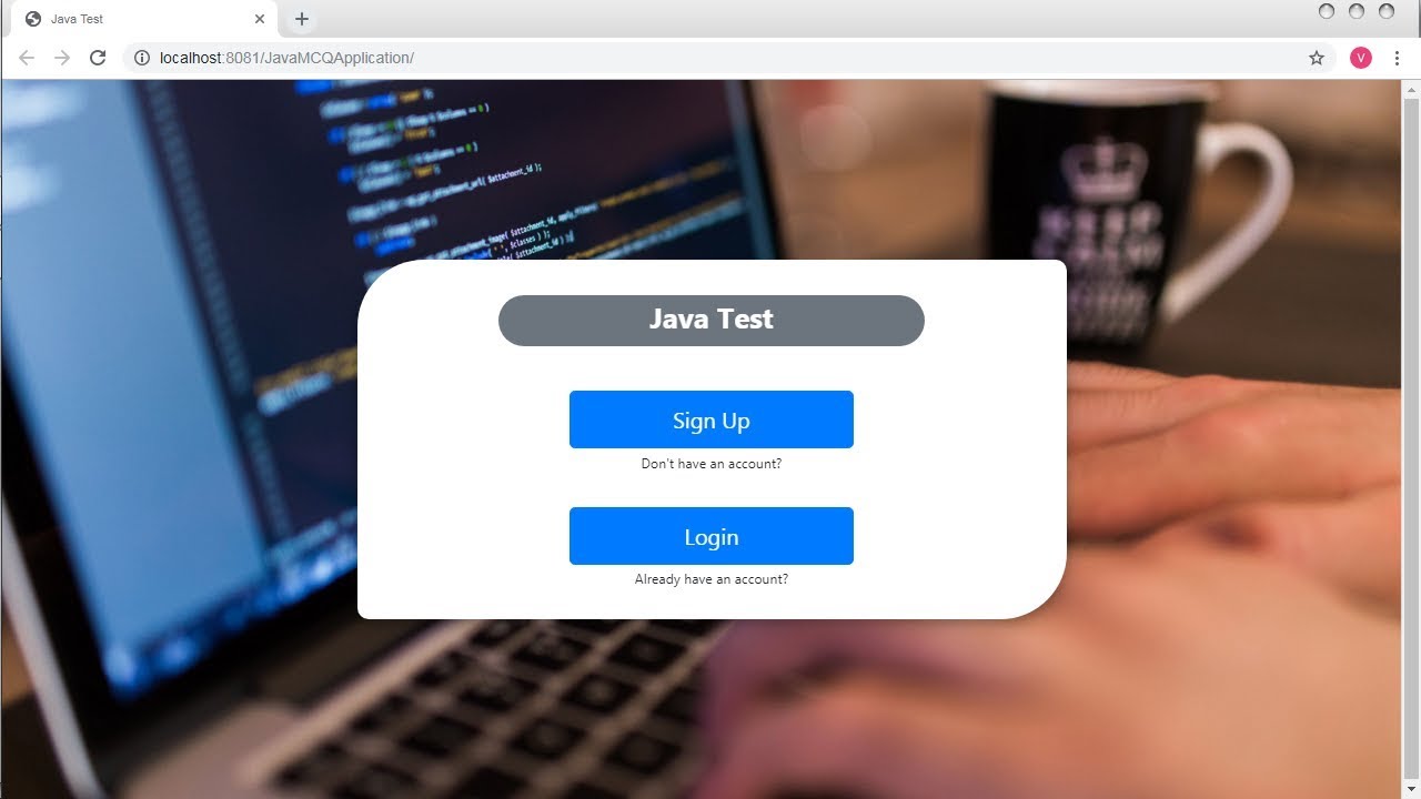 JAVA MCQ APP - Java Web Application - YouTube